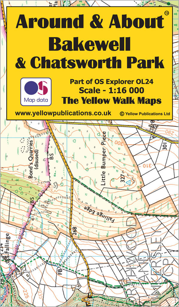 Around & About Bakewell & Chatsworth Park Yellow Walk Map – Peak ...