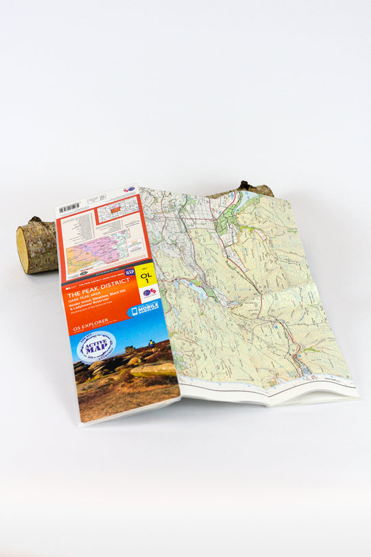 OS Active Map - OL1 Dark Peak Area – Peak District National Park